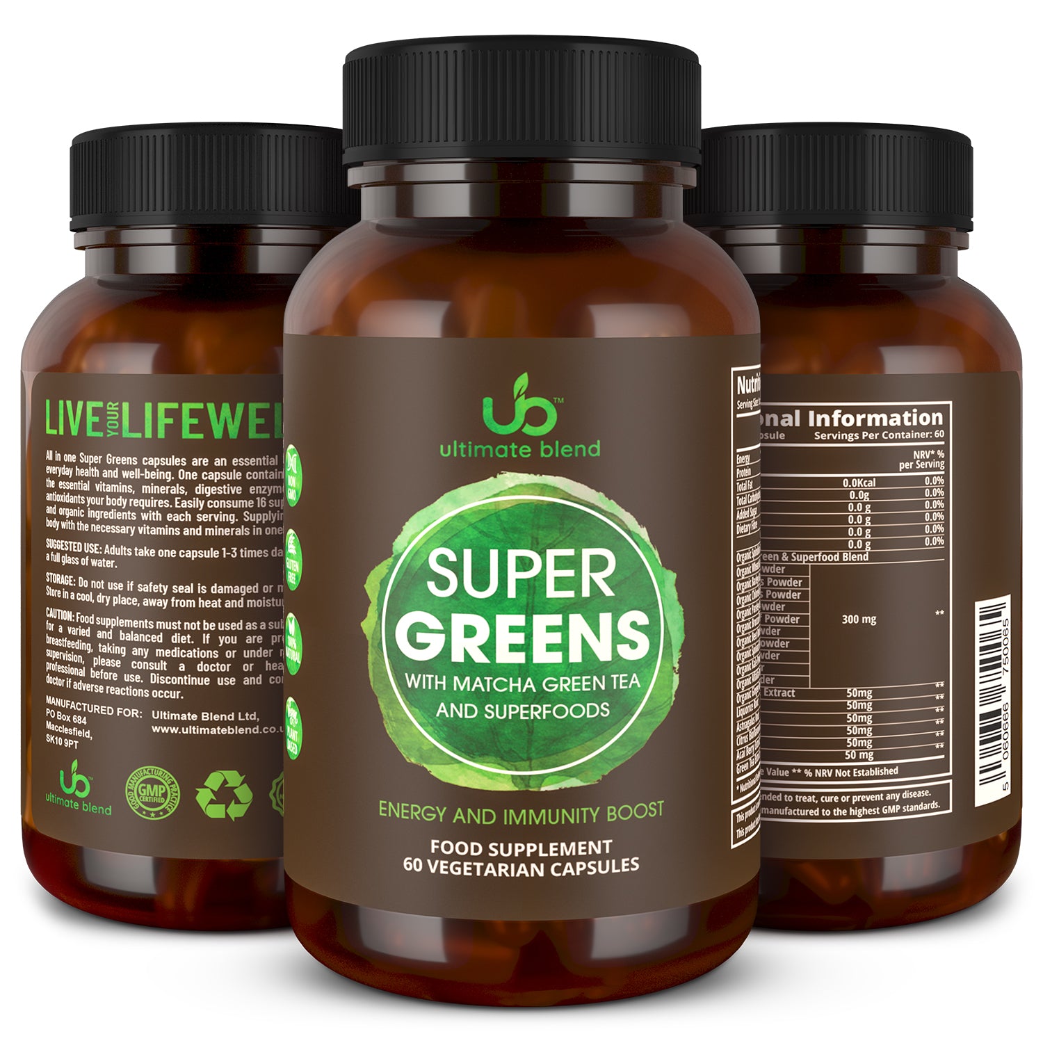 Super Greens with Matcha Green Tea and Superfoods – Ultimate Blend Ltd
